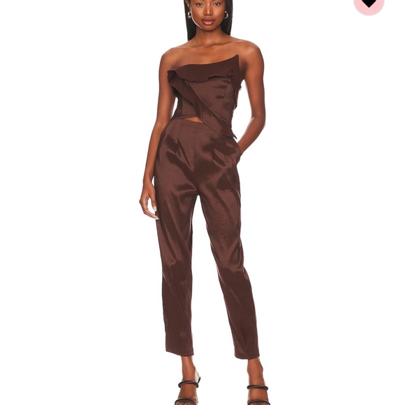 LPA | Pants & Jumpsuits | Revolve Lpa Brown Corset Pant Penelopa Set ...
